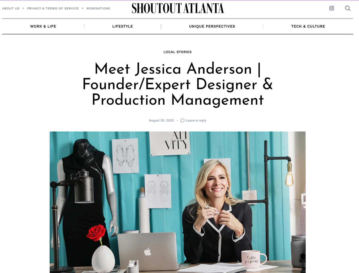 Recent interview with our designer featured in Shoutout Atlanta ...